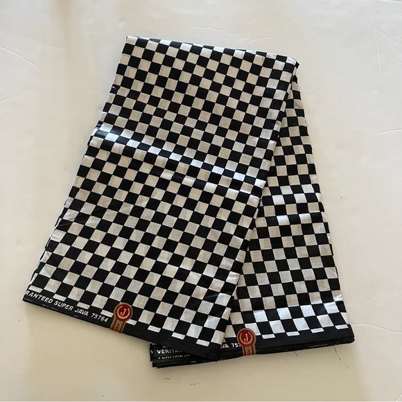 Other | Black And White Checkered Print Cotton Fabric | Poshmark
